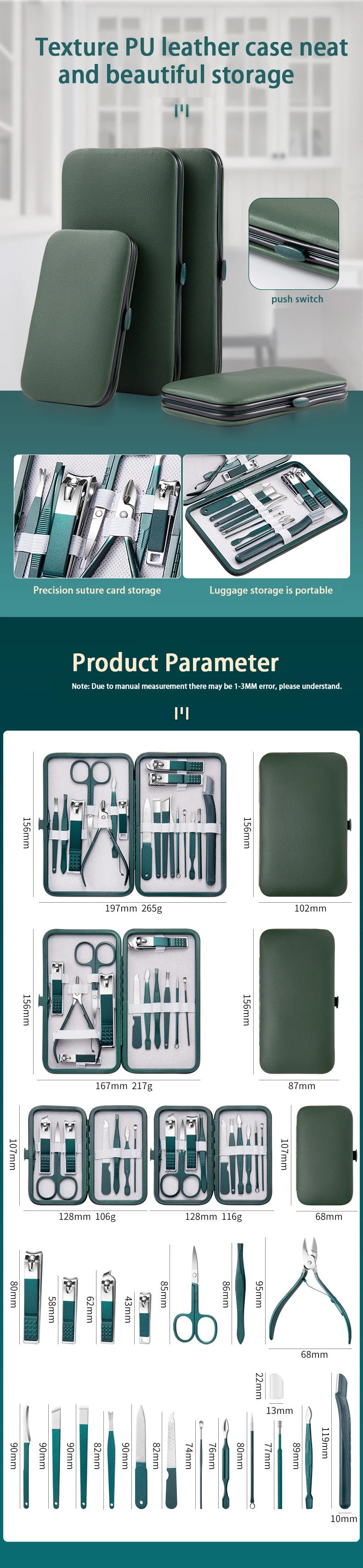 Professional Nail Care Kit Stainless Steel – GotTheFix